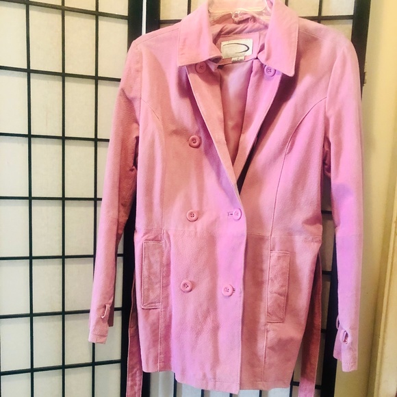 Wave | Jackets & Coats | Vintage Pink Leather Jacket | Poshmark